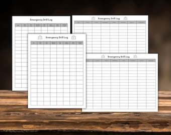 Printable Emergency Evacuation Log. Emergency Drill Record. Fire Drill ...