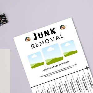 Editable Junk Removal Flyer Template: Clean Out Service Ad, Junk ...