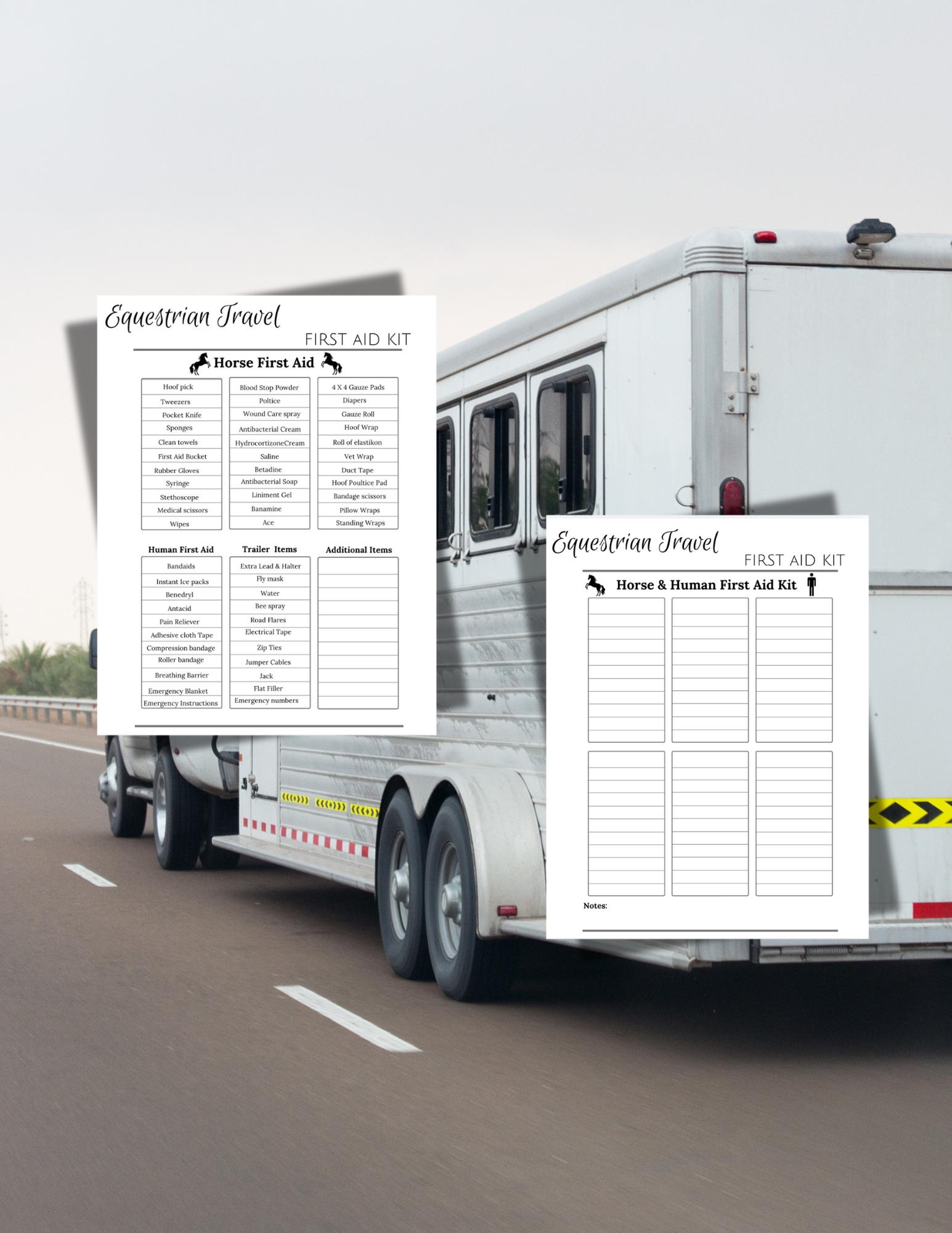 Equestrian First Aid Checklist,horse & Rider Medical Kit,horse First ...