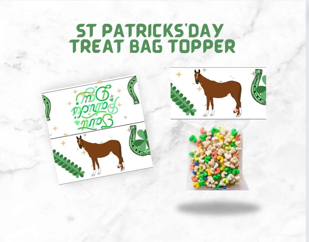 Horse & Pony St. Patricks Day Treat Bag Toppers - Etsy