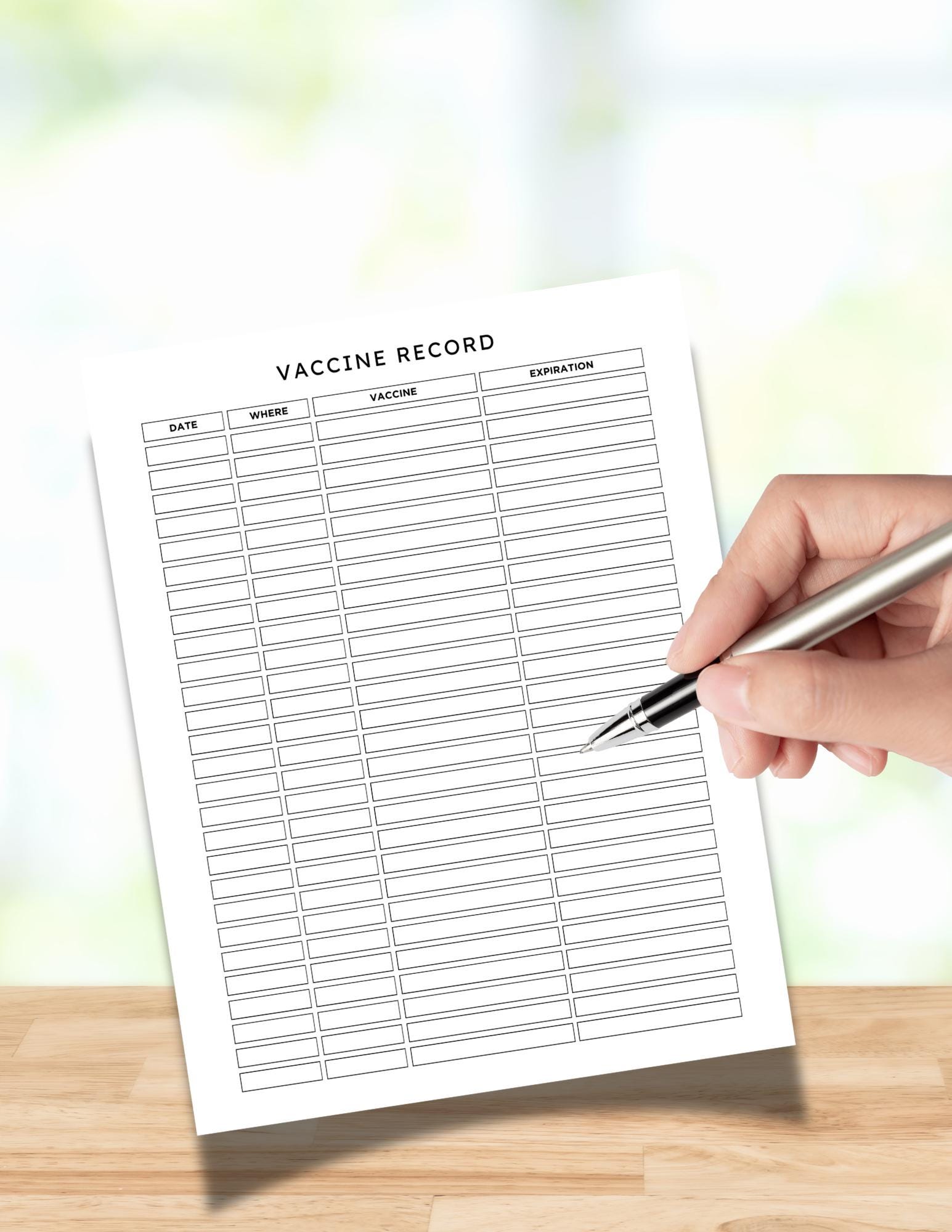 Vaccination Schedule Printable, Child Immunization Record Vaccine Chart ...