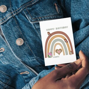 Retro Rainbow Happy Birthday Tag for Gifts and Goodies, Rainbow Gift ...