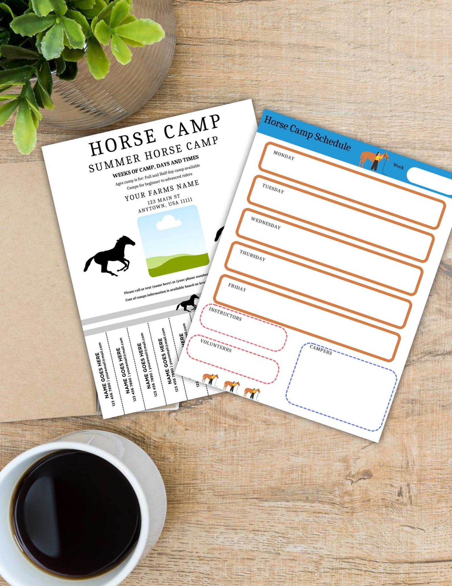 Horse Camp Activity Bundle,printable Summer Camp Worksheets, Games ...