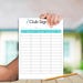 Club Sign-in Sheet: Printable Attendance Roster, Club Sign up Sheet ...