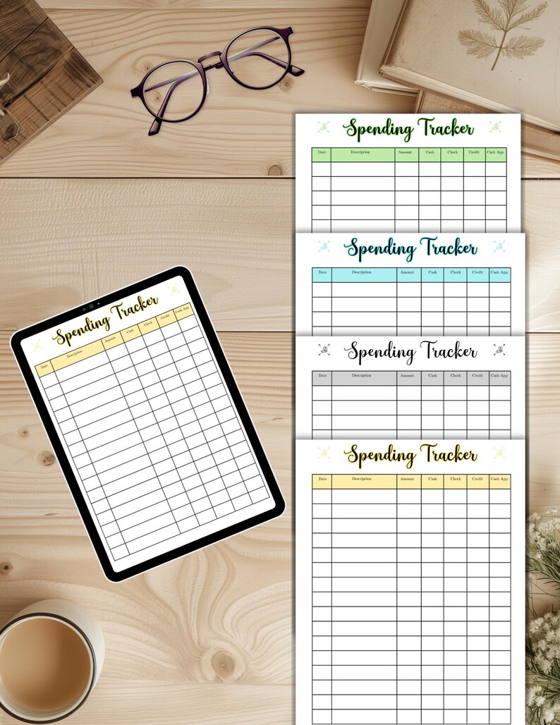 Printable Spending Tracker,minimalist Expense Log,printable Spending ...