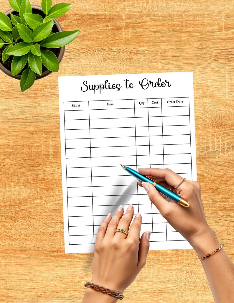 Printable Supply Tracker Template: Organize Inventory & Manage Stock ...