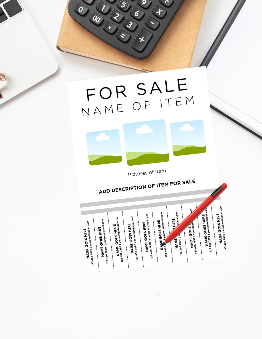 Tear off Tabs Flyer Template Customizable for Events - Etsy