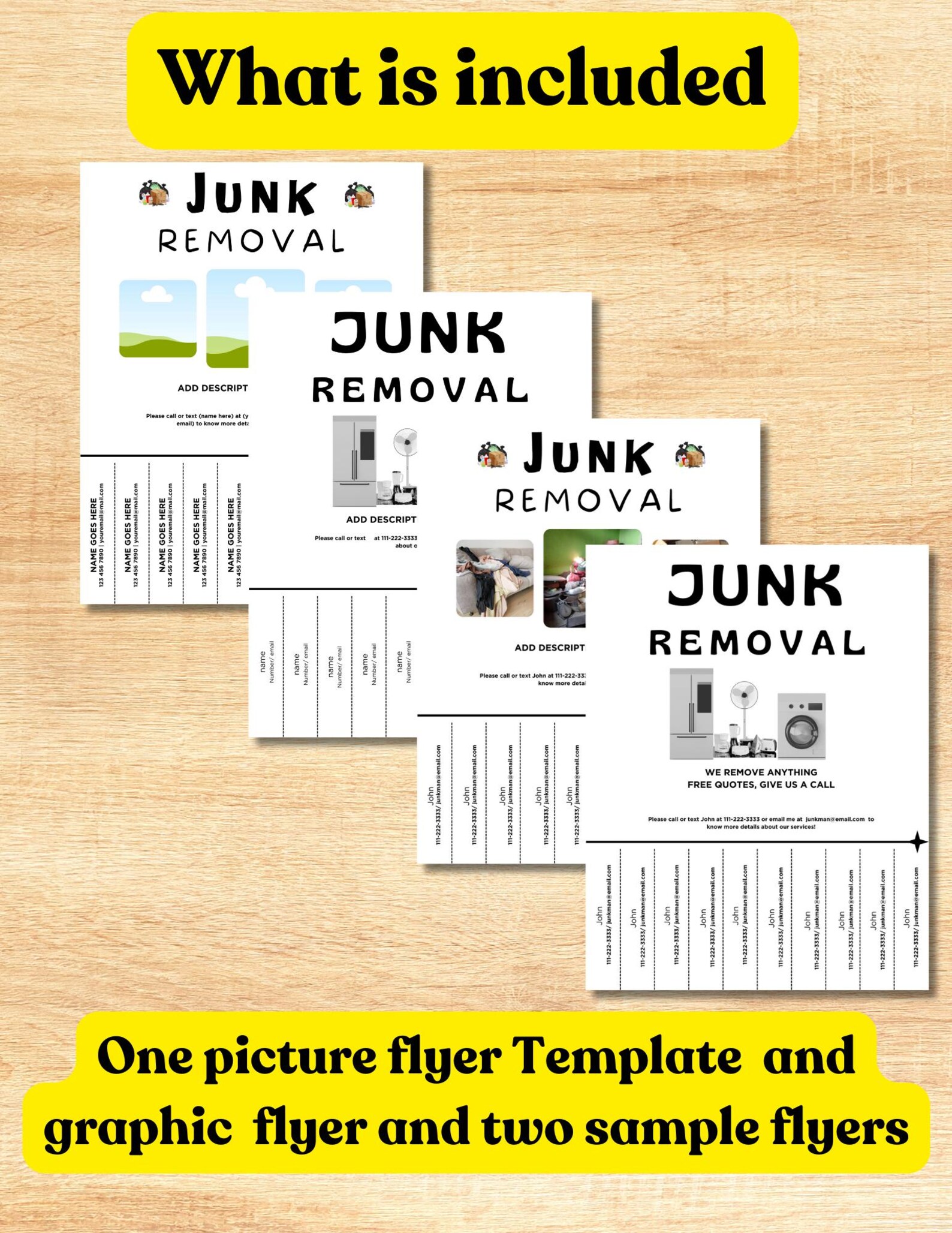 Editable Junk Removal Flyer Template: Clean Out Service Ad, Junk ...