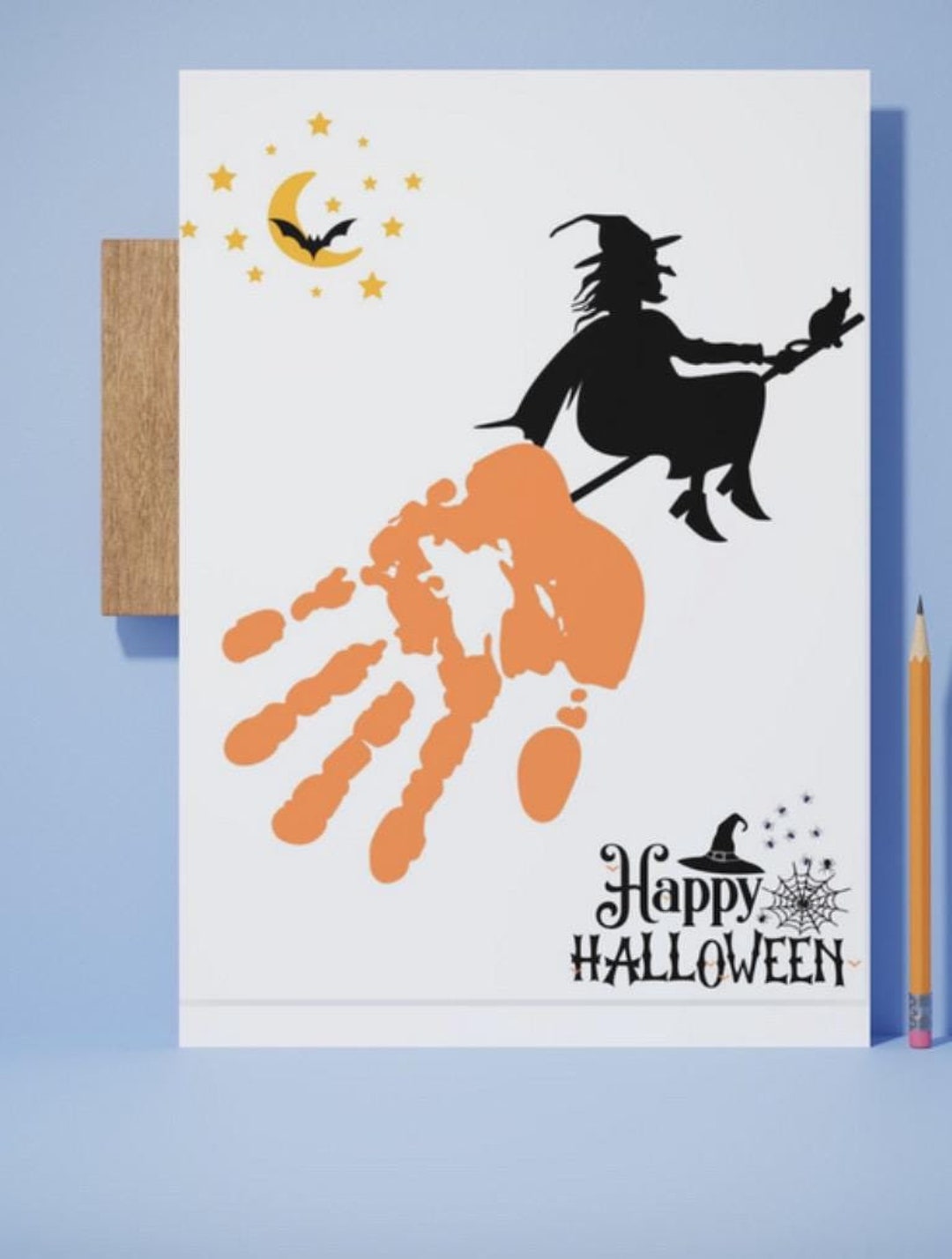 Halloween Handprint Art Witch Themed Craft for Preschoolers, Handprint ...