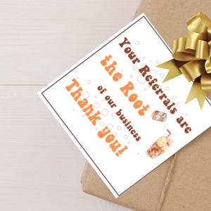 Printable Referral Thank You Tag for Business Referrals,gifts and ...