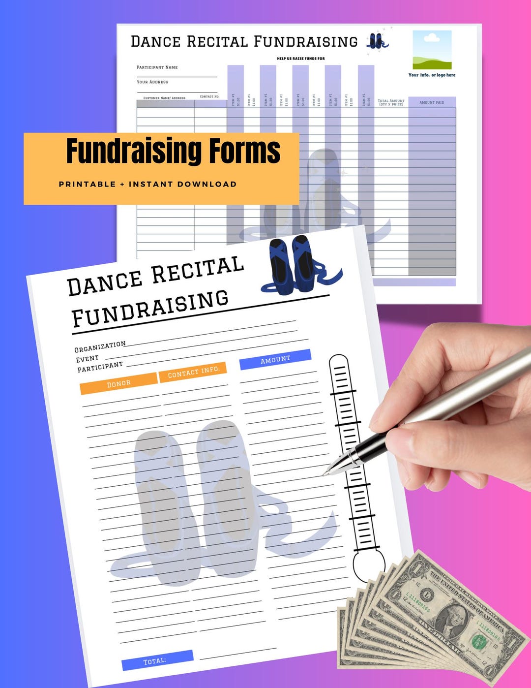 Recital Fundraiser Kit – Printable & Editable Materials for Fundraising ...