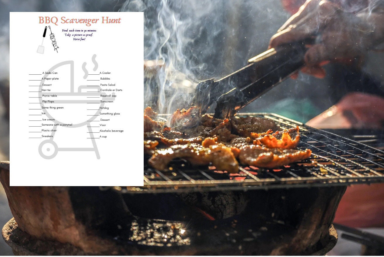 BBQ Scavenger Hunt Game for All Your Summer Gatherings, Summer Teen ...