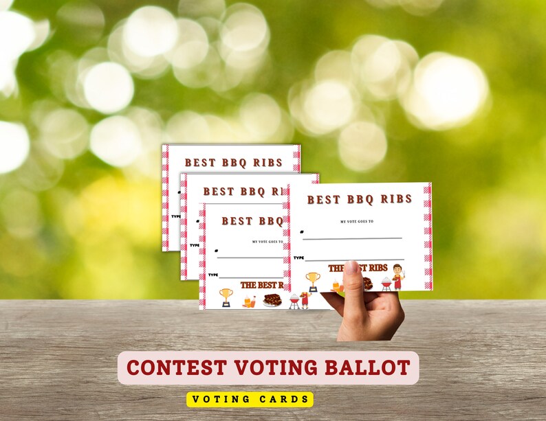 Best BBQ Ribs Ballot Voting Cards - Etsy