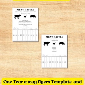 Editable Meat Raffle Flyer Template: Printable Fundraiser Poster ...