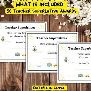 Teacher Superlative Awards – Honoring the Educators: Fun Faculty Awards ...