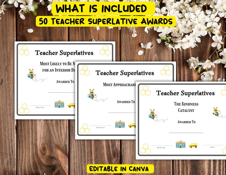 Teacher Superlative Awards – Honoring the Educators: Fun Faculty Awards ...