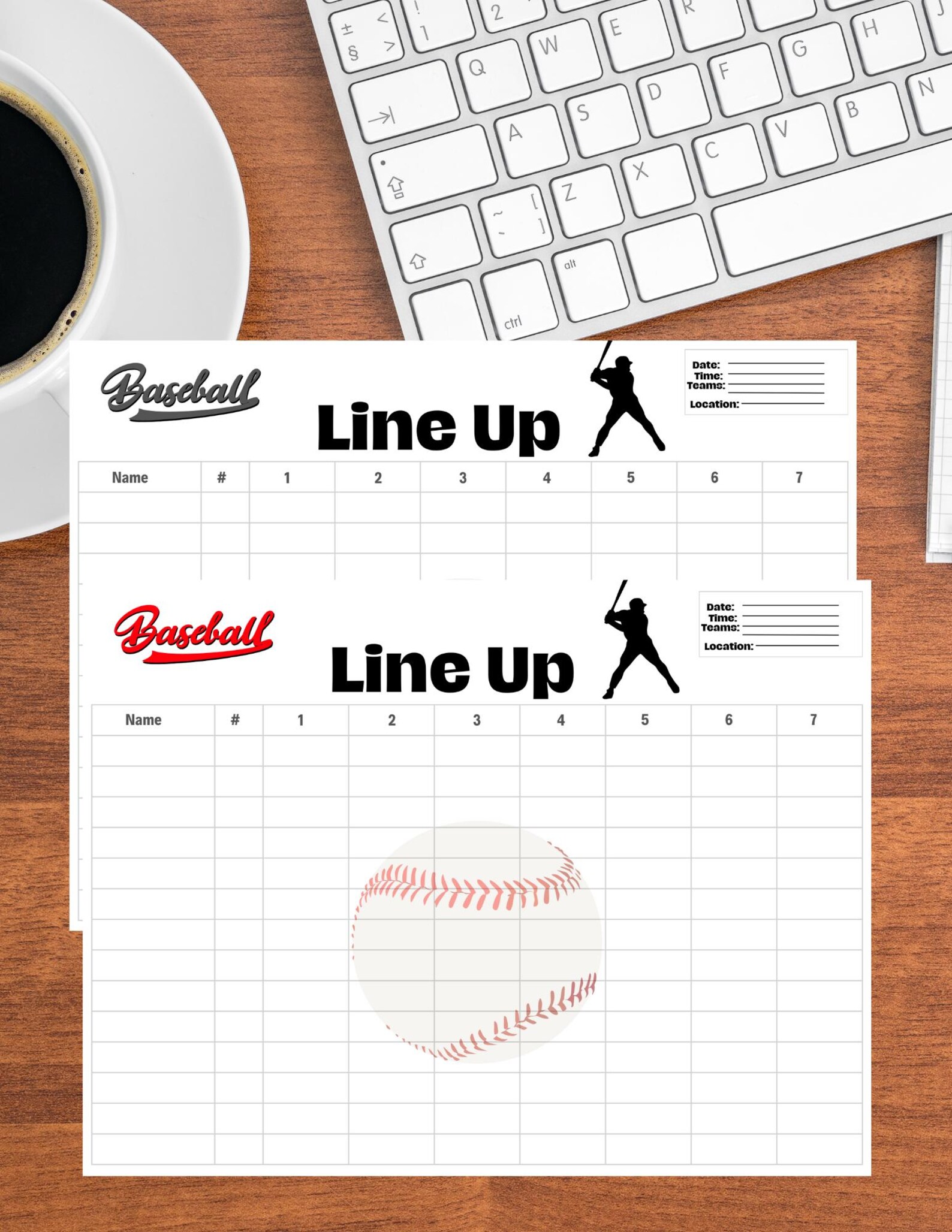 Baseball Line Up,baseball Line up Card Template, Batting Line up ...