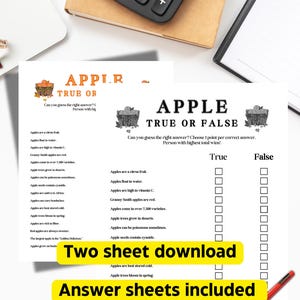 Ultimate Apple Trivia Quiz,apple True or False Trivia Game: Family ...