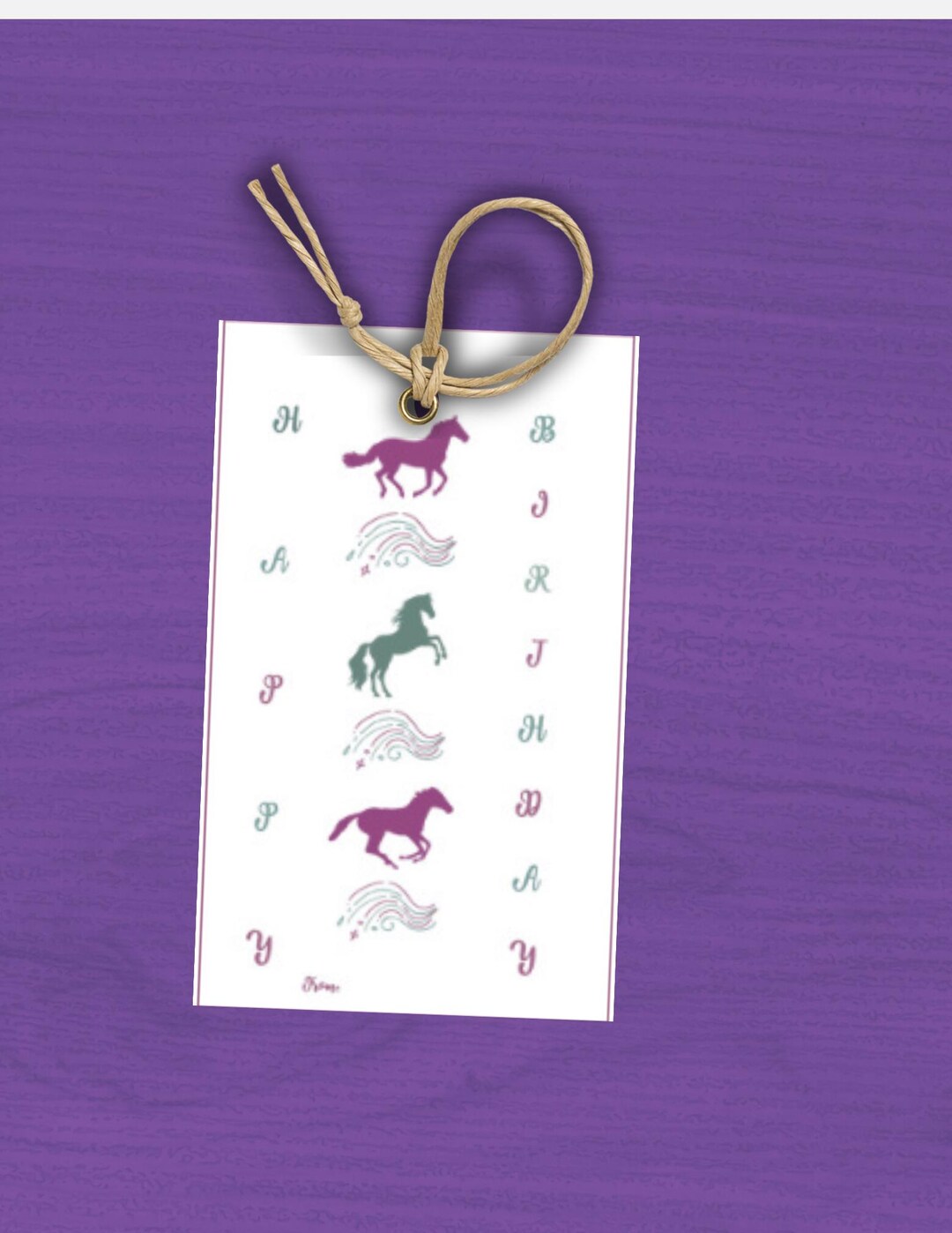 Printable Horse Birthday Gift Tags,equestrian Party Favors,horse ...