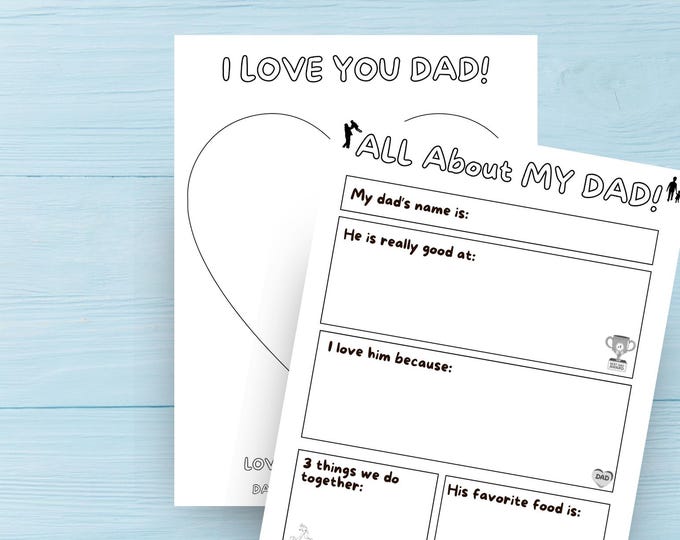 Father's Day Handprint Art, I Love My Dad Because Printable, Daddy ...