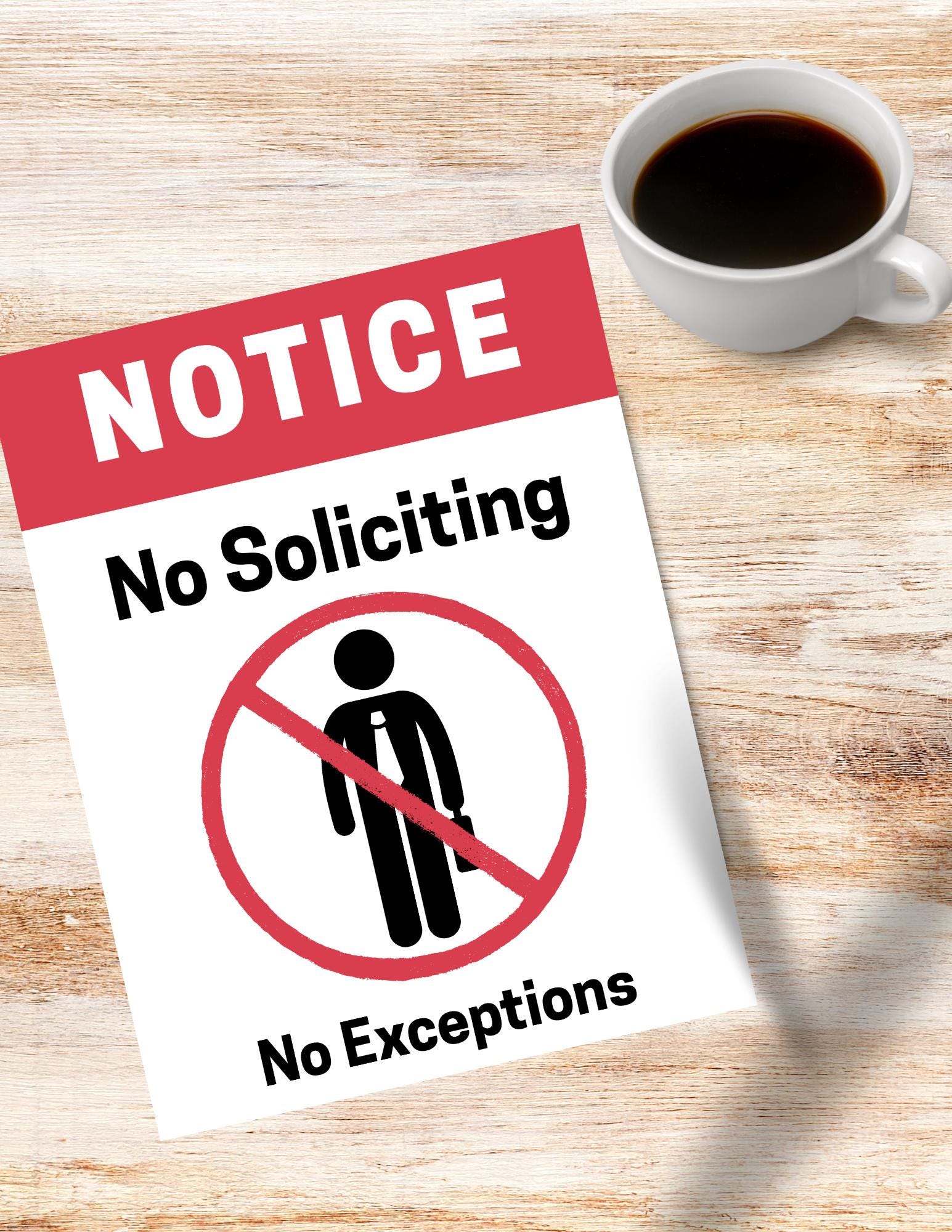 No Soliciting Sign,printable Home & Business Sign,politely Deter Door ...