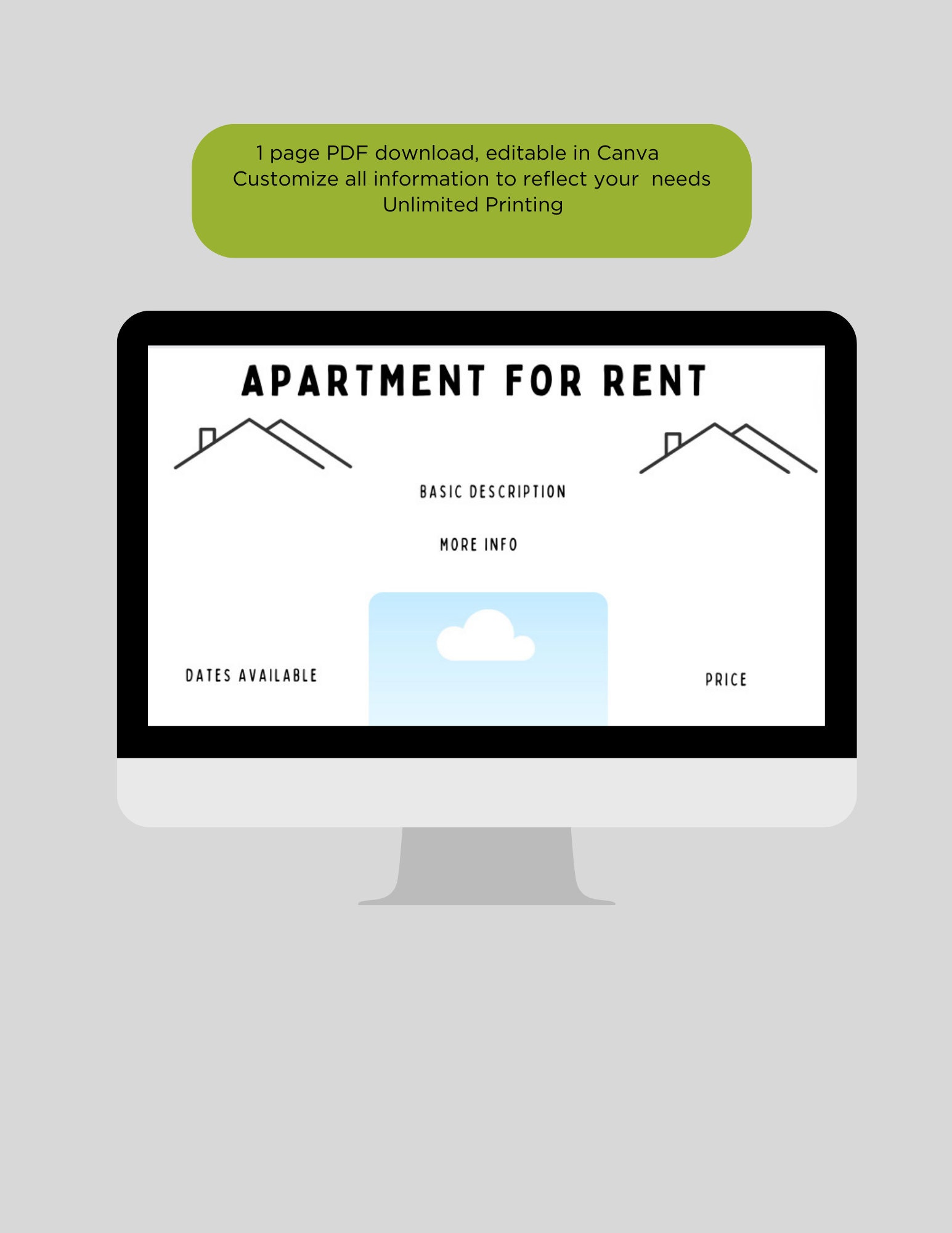 Apartment for Rent Flyer Template,tear-off Contact Info, Apartment ...
