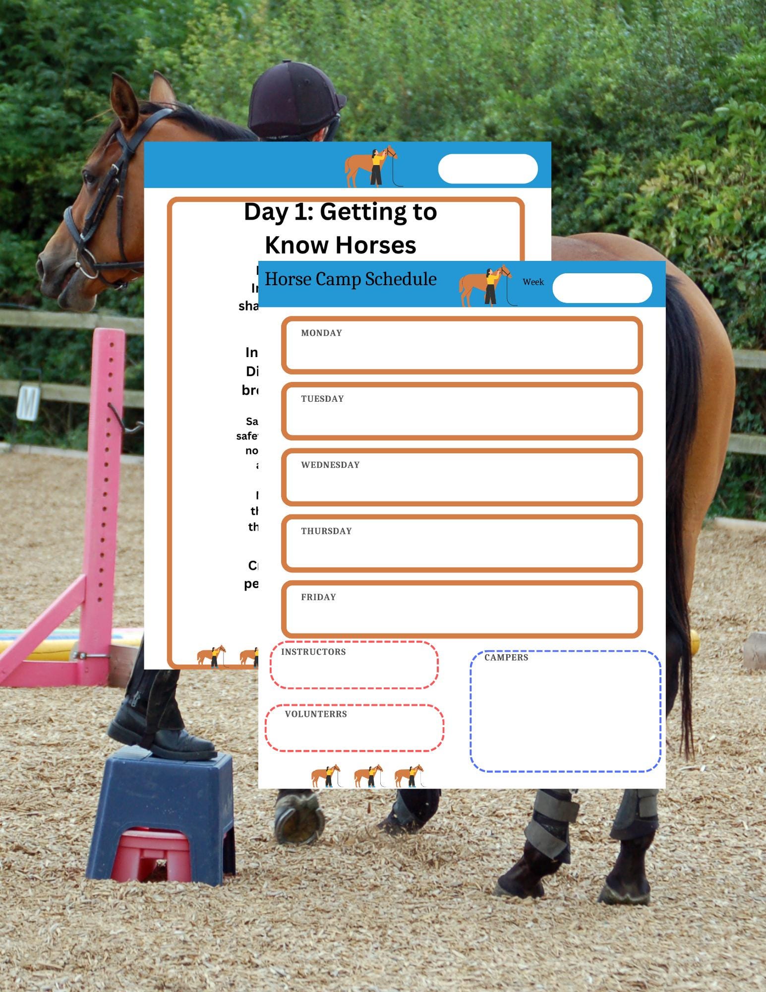 Horse Camp Activity Bundle,printable Summer Camp Worksheets, Games ...