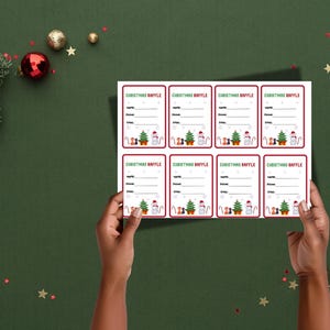 Printable Christmas Raffle Tickets: Snowman & Cats Holiday Theme (PDF ...
