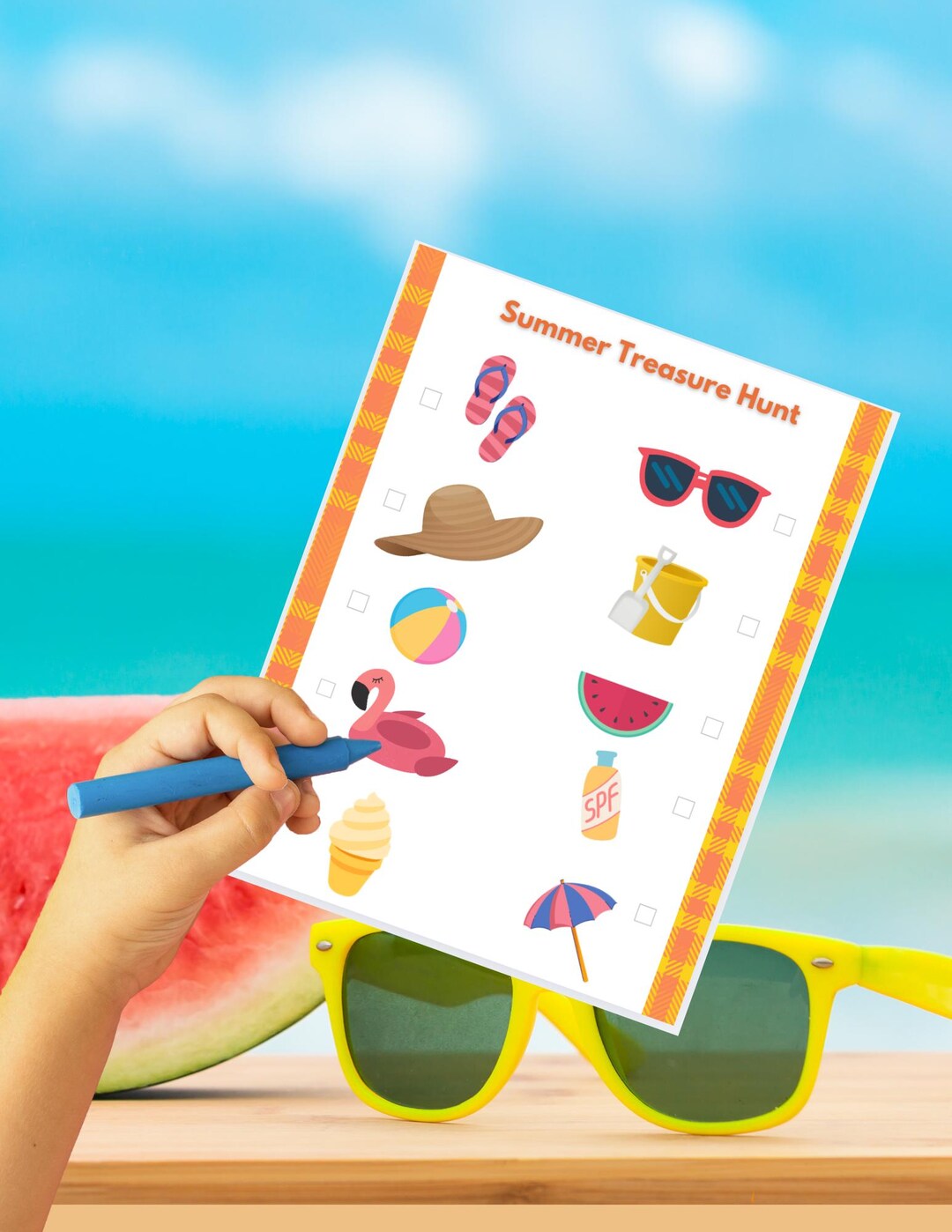 Summer Picture Treasure Hunt Game Preschool Printable Kids Activity ...
