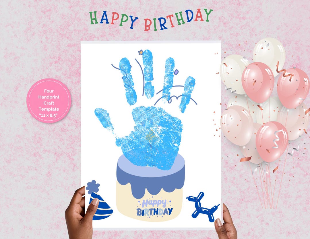 Handprint Art Craft for Preschoolers,birthday Handprint Art Keepsake ...