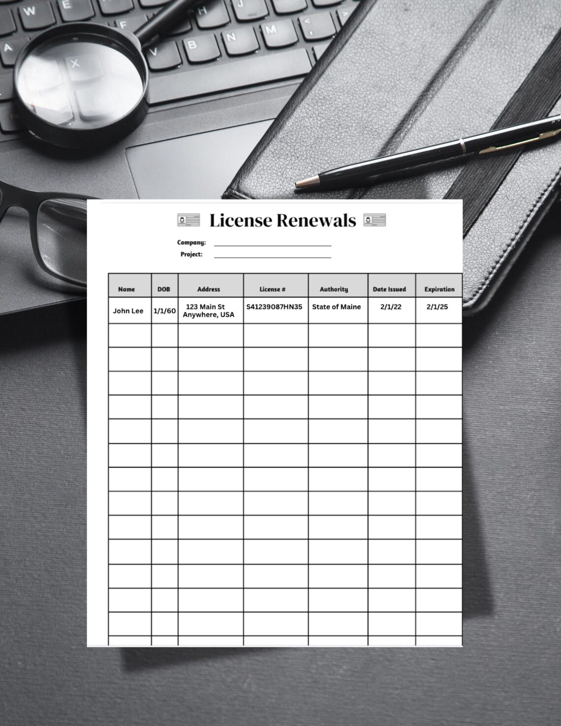 License Renewal Tracker,professional License Renewal Tracker, Employee ...