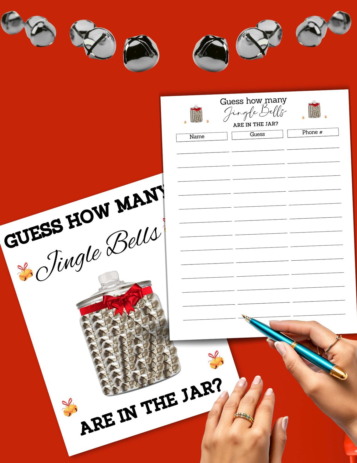 Christmas Jingle Bell Guessing Game, Jingle Bell Raffle Guessing Game ...