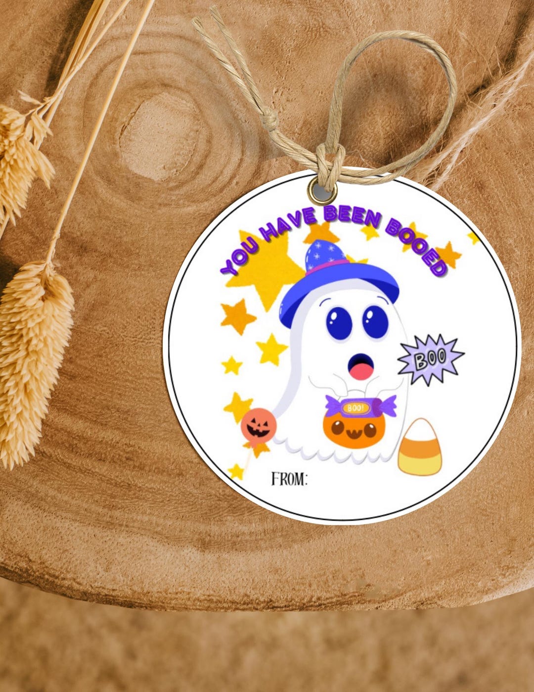 You've Been Booed Tag, Ghost Boo Theme Favor and Treat Tags, Halloween ...