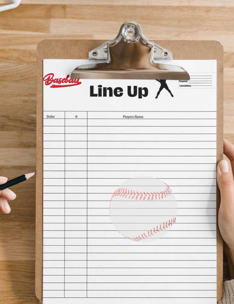 Baseball Line Up,baseball Line up Card Template, Batting Line up ...