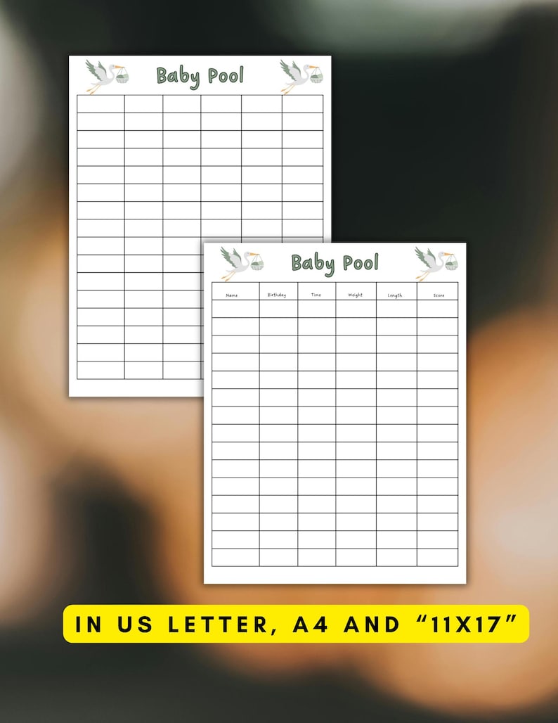 Baby Birth Pool Guess Game, Pregnancy Due Date,baby Shower Prediction ...