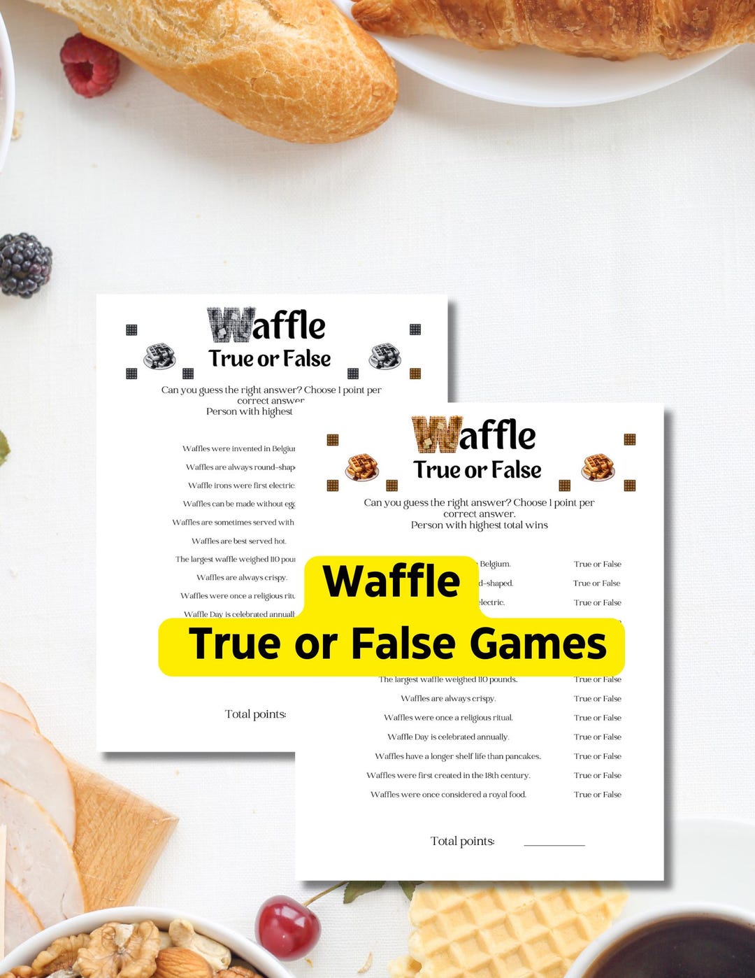 Waffle True or False, Waffle Trivia, Facts & Falsehoods About Waffles ...