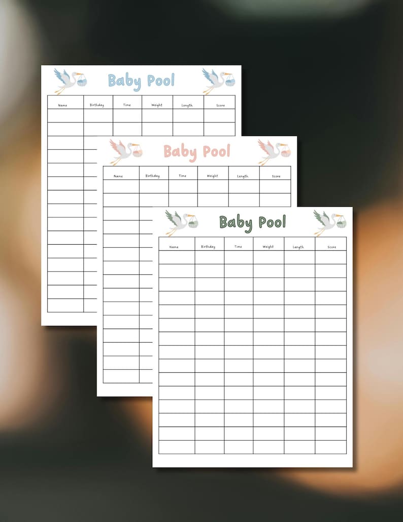 Baby Birth Pool Guess Game, Pregnancy Due Date,baby Shower Prediction ...