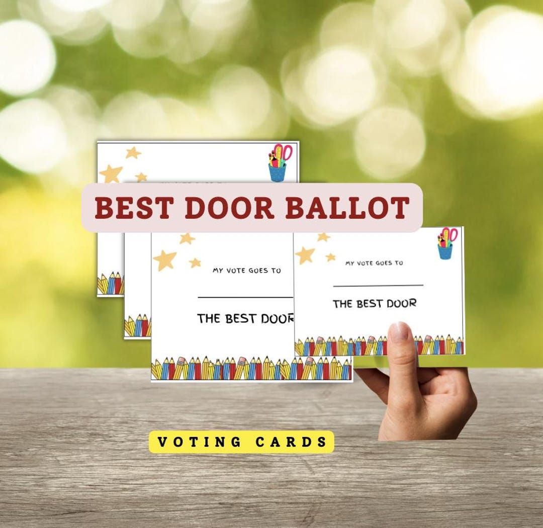 Welcome Back to School Door Voting Ballots, Best Teacher Decoration on ...