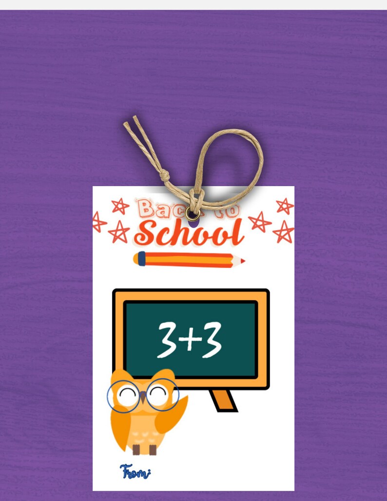 Printable Gift Tags for Back to School, Owl Themed Back to School Tags ...