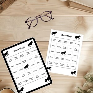 Pony Bingo Game Horse Birthday Party Activity (printable PDF), Horse ...