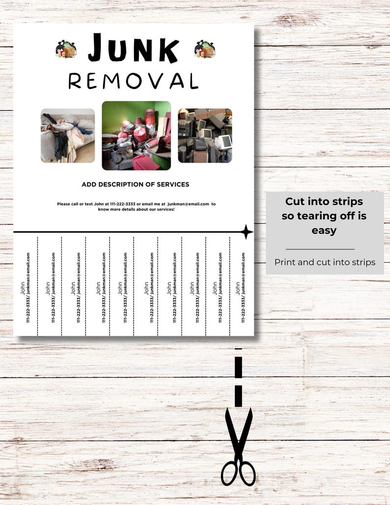 Editable Junk Removal Flyer Template: Clean Out Service Ad, Junk ...