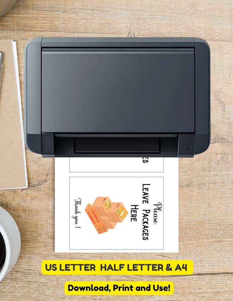 Printable Delivery Instruction Sign,mail & Package Delivery Notice for ...