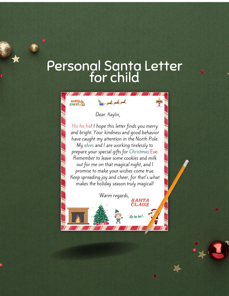 Letter From Santa, Editable Letter From Santa, Customize With Childs ...