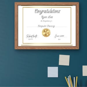 Printable Congratulations Certificate Template,personalized Gold Star ...
