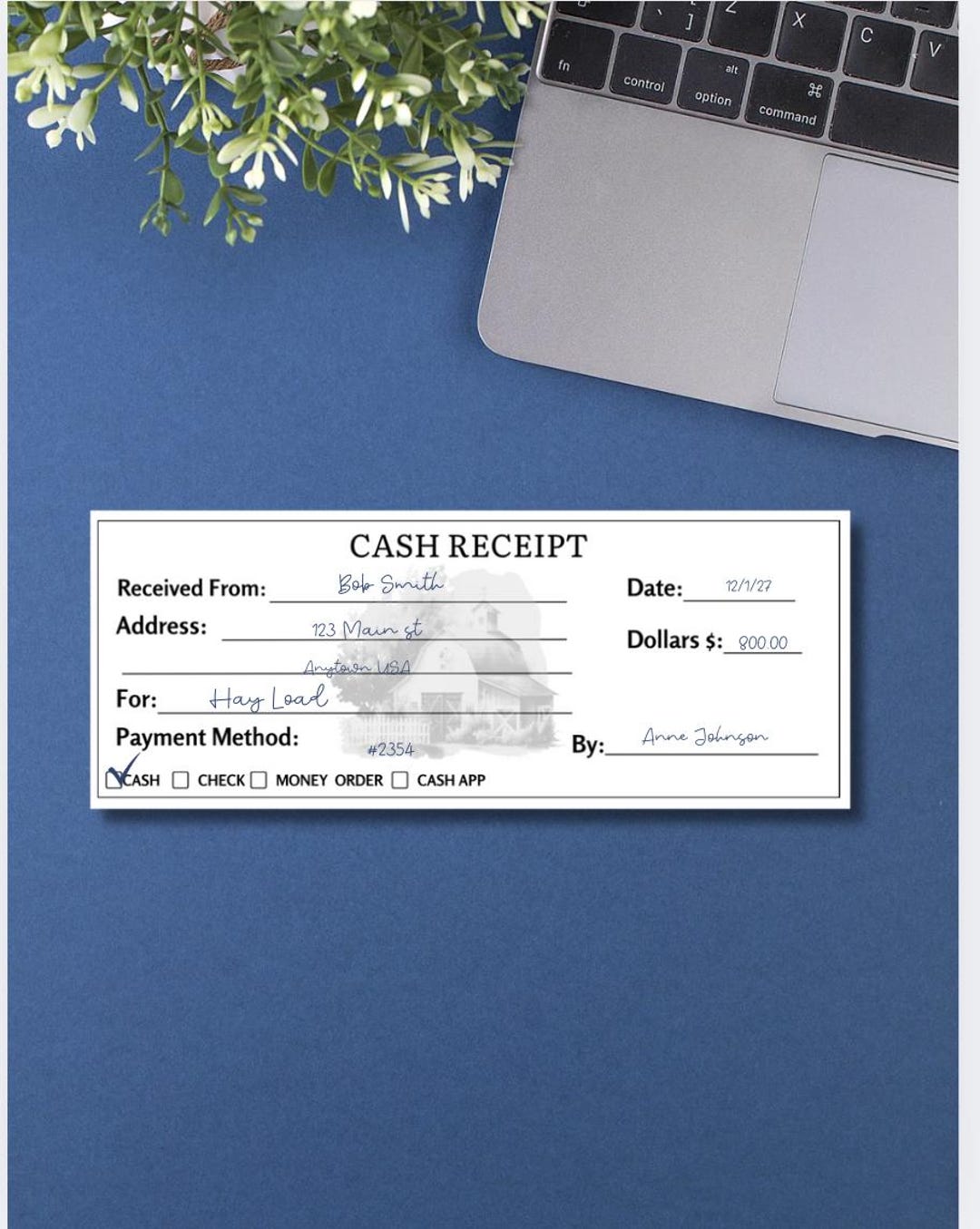 Farm Cash Receipt Template,farm Themed Receipt Template,printable Farm ...