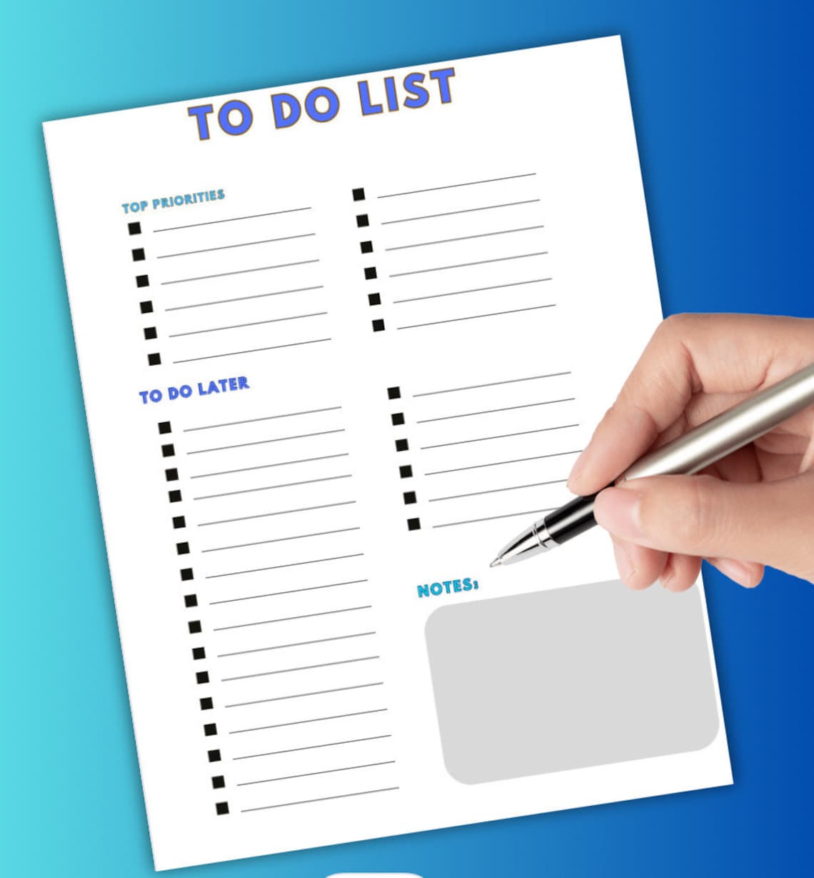 To Do List Printable Organization Daily Planner Printable Editable - Etsy