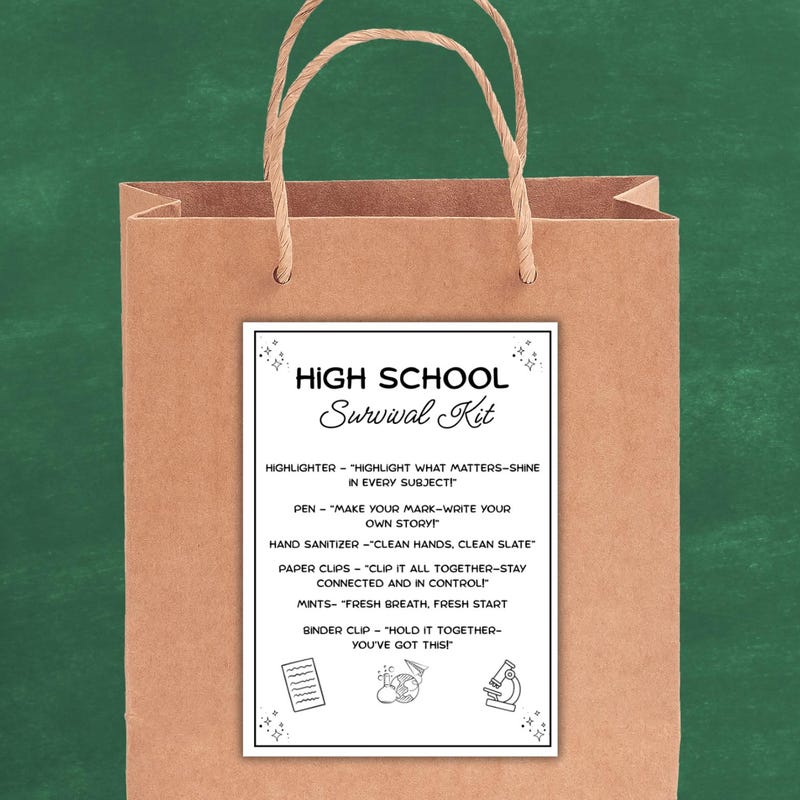 High School Survival Kit - Etsy