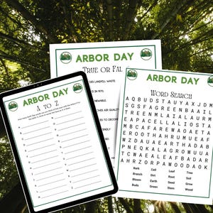 Arbor Day Game Bundle,printable Activities, Worksheets, Arbor Day Games ...