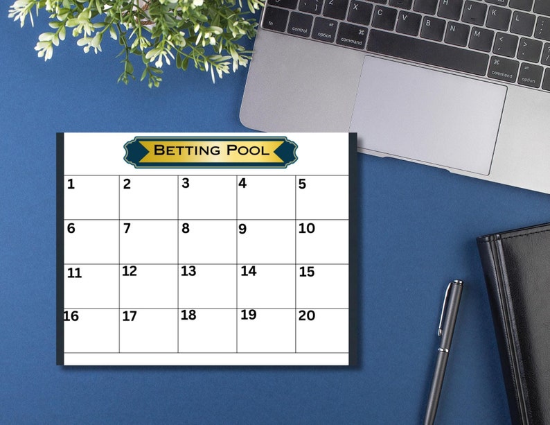 Printable Betting Pool Square Template: Game Night Chart,sports Betting ...