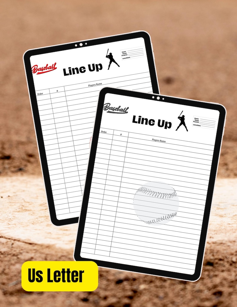 Baseball Line Up,baseball Line up Card Template, Batting Line up ...